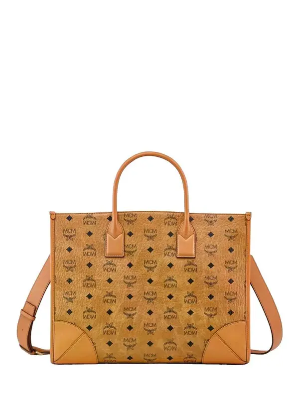 Mcm Large München Tote Bag - Neutrals
