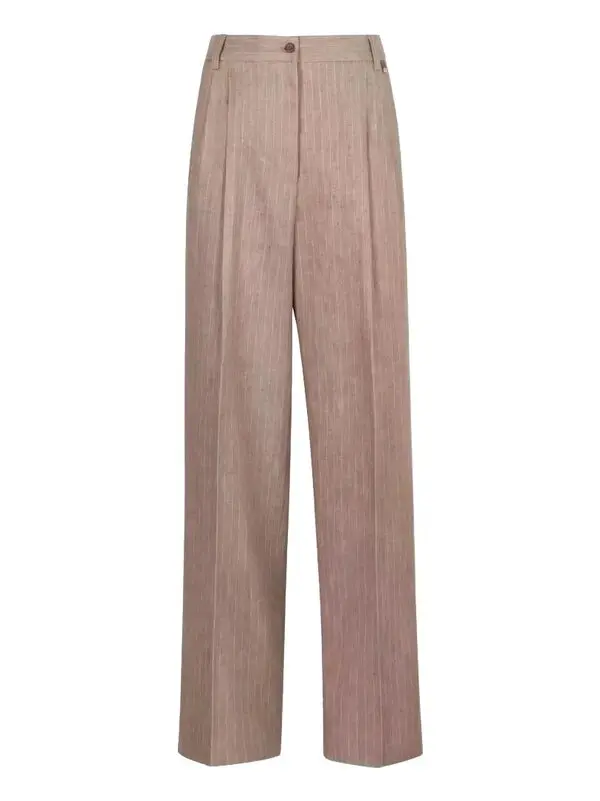 Herno Pinstriped Trousers - Neutrals