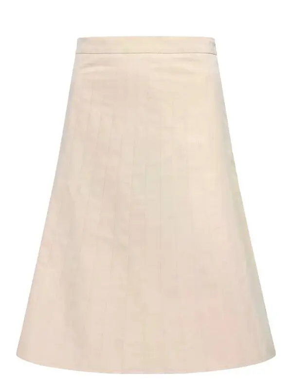 MAISON MARGIELA Pleated Poplin A-line Skirt - Neutrals