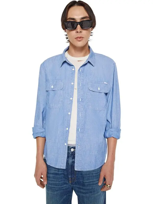 MOTHER The Rounded Freeze Hook Or Crook Shirt - Blue
