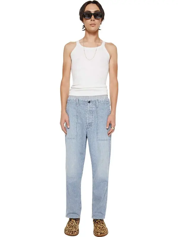 MOTHER The Commando Cross The Line Jeans - Blue