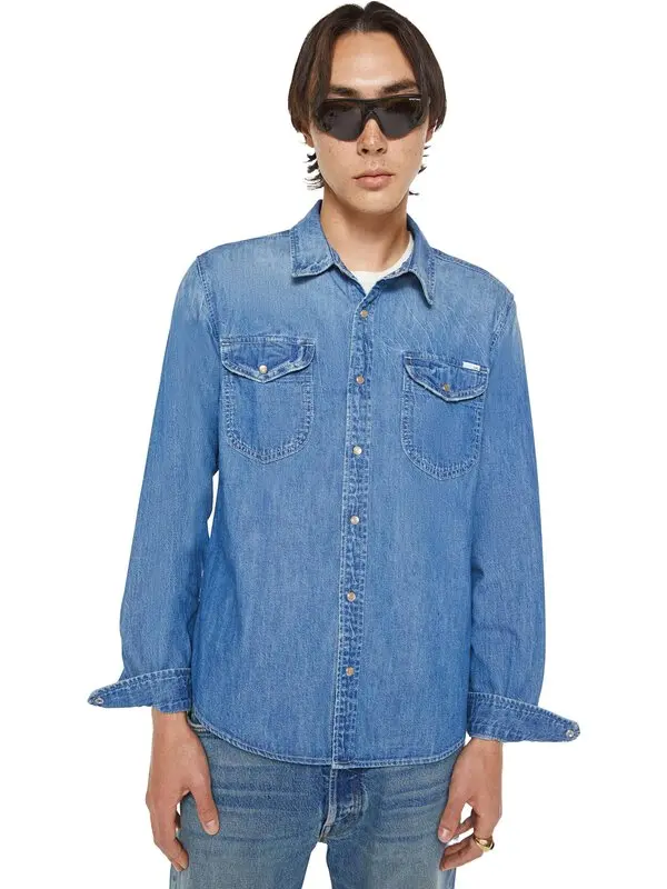 MOTHER The Speed Date Big Fish Small Pond Shirt - Blue
