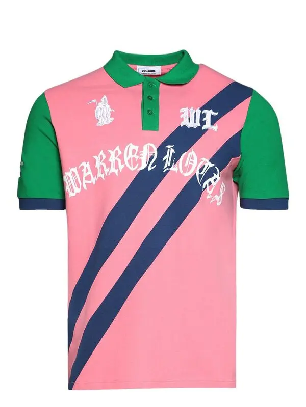 WARREN LOTAS Reaper Academy Polo Pink And Navy - Multicolor