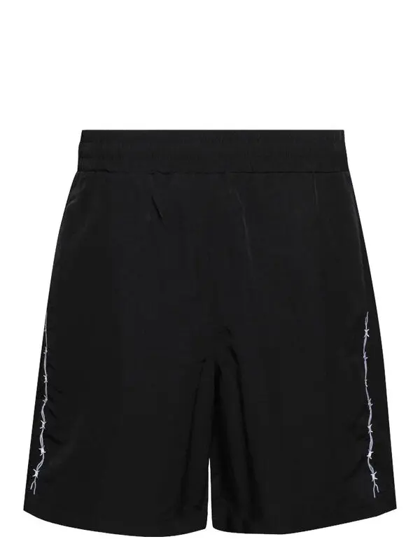WARREN LOTAS Barbed Wire Track Shorts - Black