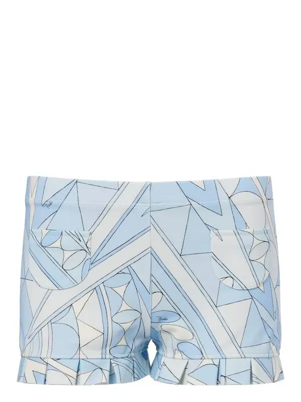 Emilio Pucci Manuba Ruffled Jersey Shorts - Blue
