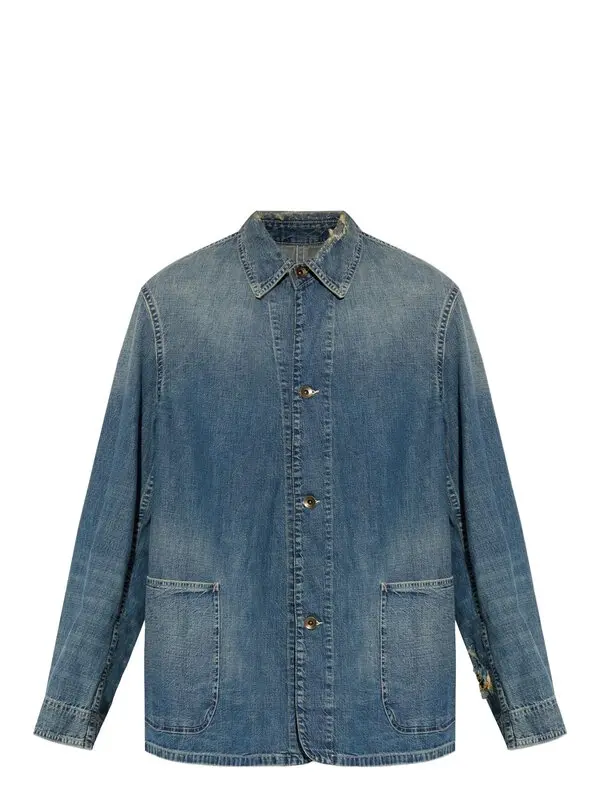 MAISON MARGIELA Denim Shirt With ‘vintage’ Effect - Navy Blue