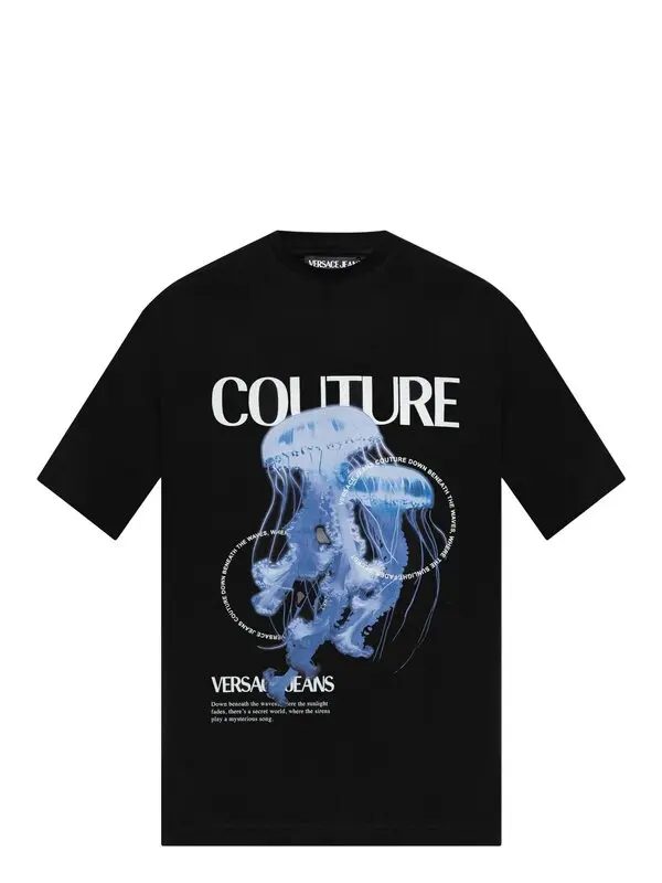 Versace T-shirt With Print - Black