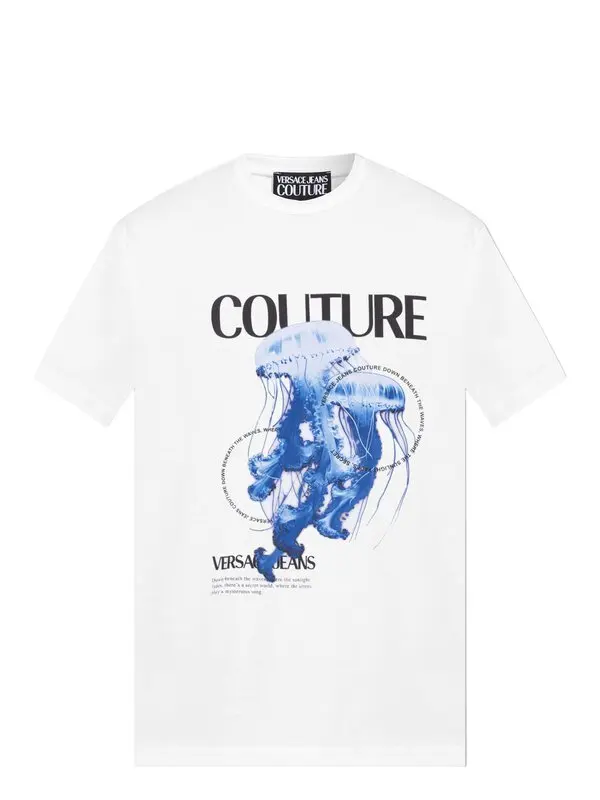 Versace T-shirt With Print - White