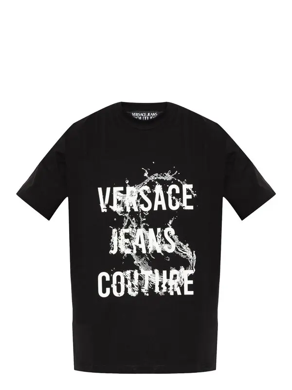 Versace T-shirt With Print - Black