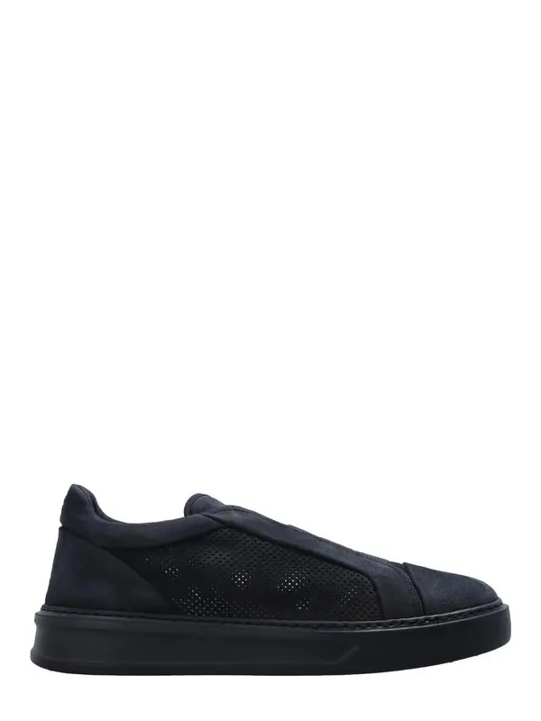 FABI Suede Leather Sneakers - Navy Blue