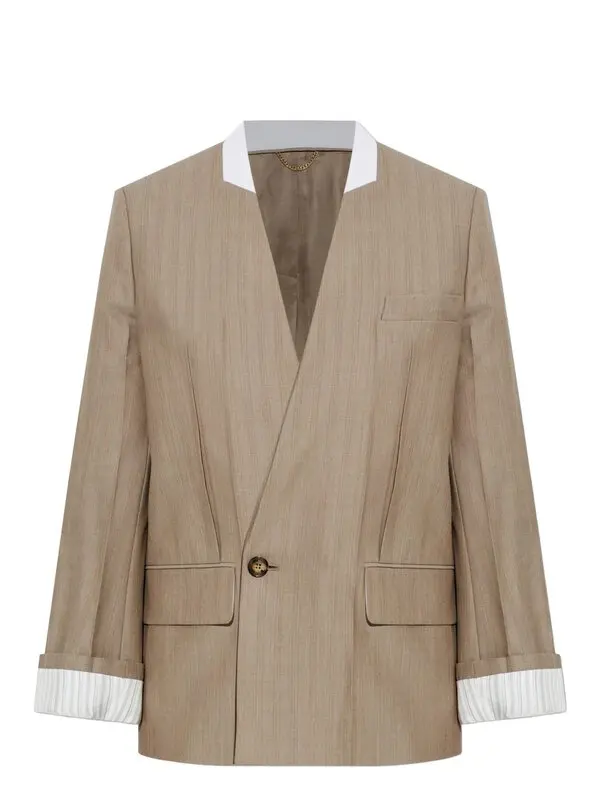 Victoria Beckham Darted Blazer - Beige