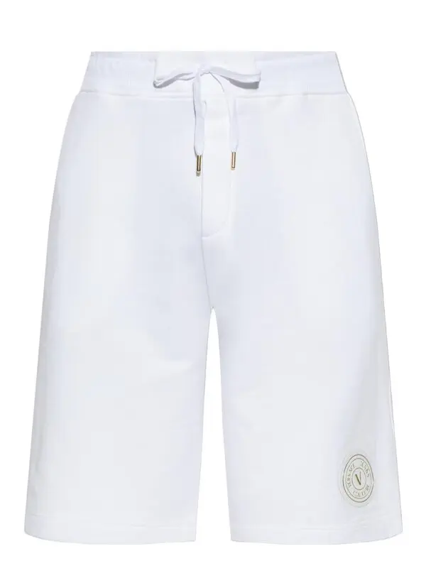 Versace Sweatshorts With Logo Patch - White