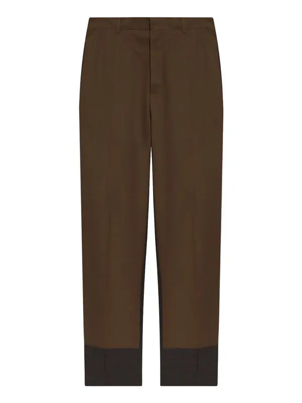 MAISON MARGIELA Creased Straight Leg Trousers - Brown