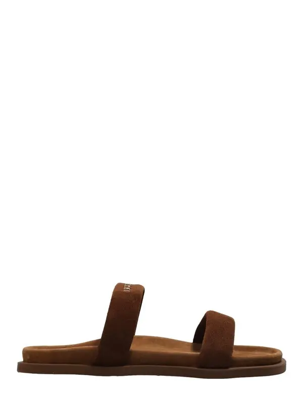Inuikii Suede Slides With Logo - Brown