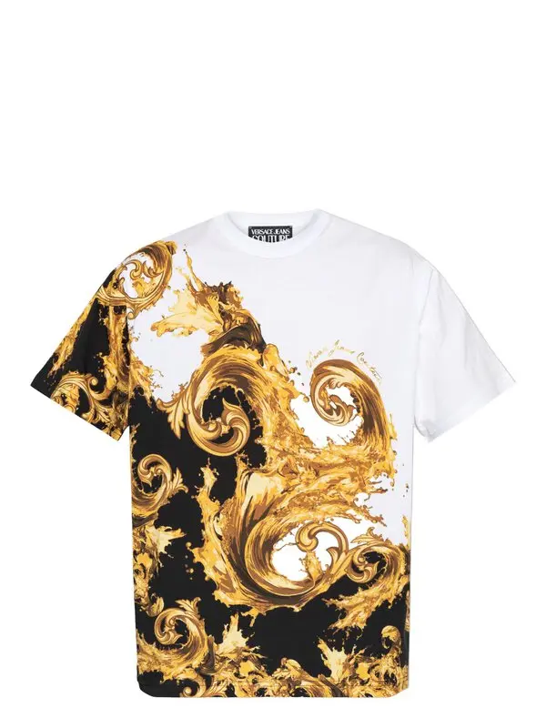 Versace T-shirt With "barocco" Print - Multicolour