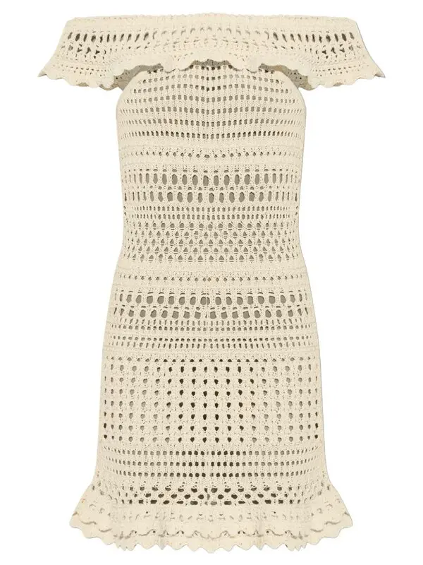 MARANT ETOILE Zoa Crochet Mini Dress - Cream