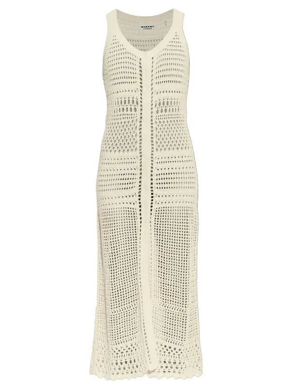 MARANT ETOILE Crochet Midi Dress - Cream
