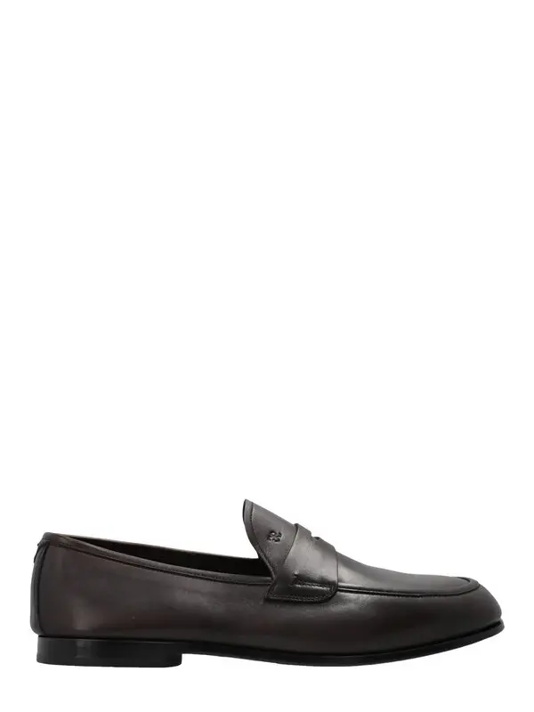 FABI Leather Loafers - Brown