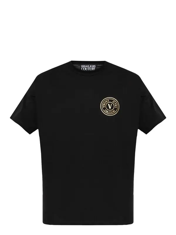 Versace T-shirt With Printed Logo - Black