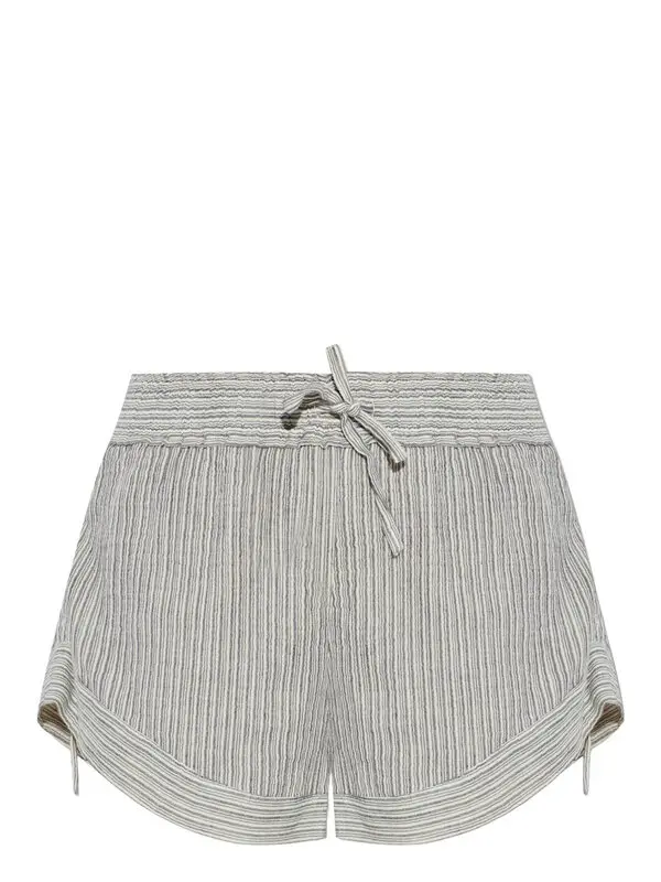 MARANT ETOILE Thaliany Striped Cotton Shorts - Blue