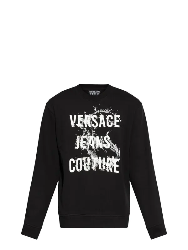 Versace Printed Logo Sweatshirt - Black