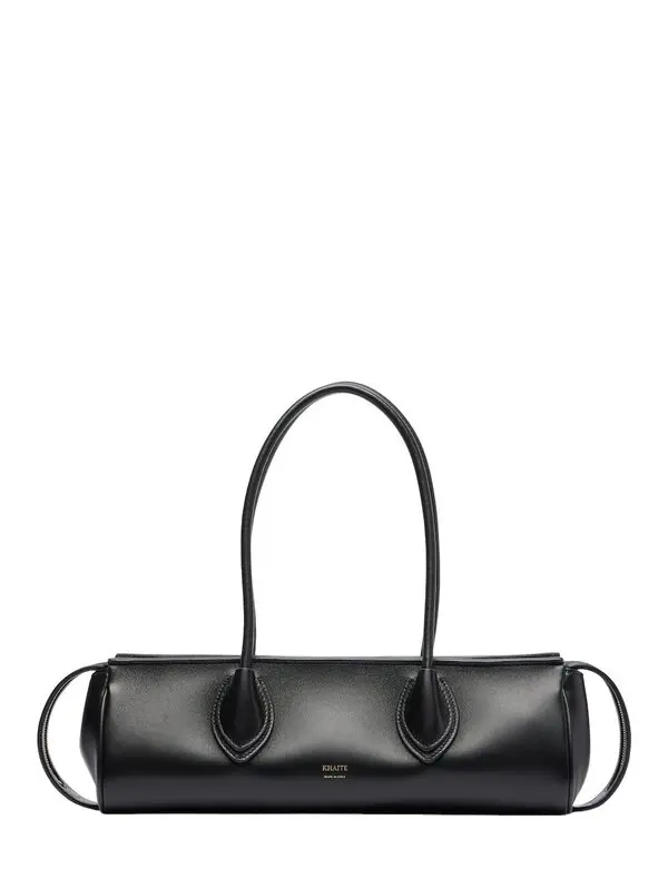 Khaite Donna Leather Shoulder Bag - Black