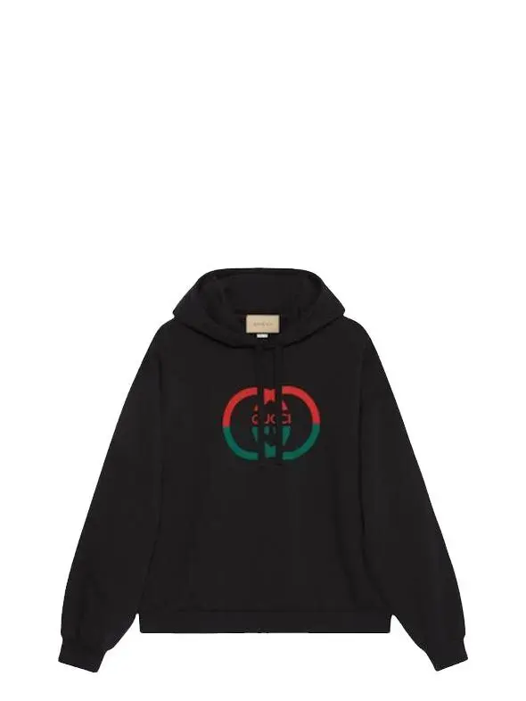 Gucci Logo-print Relaxed-fit Hoodie - Black