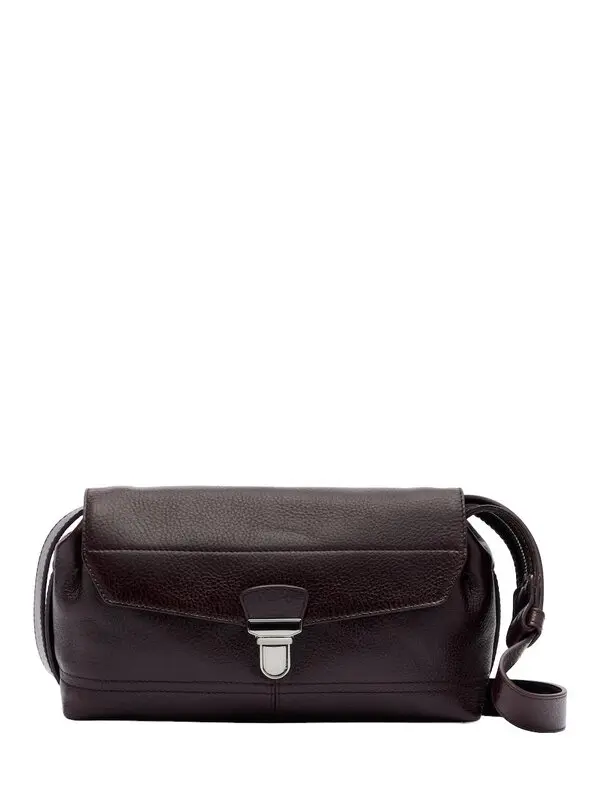 LEMAIRE Gear Small Leather Shoulder Bag - Burgundy