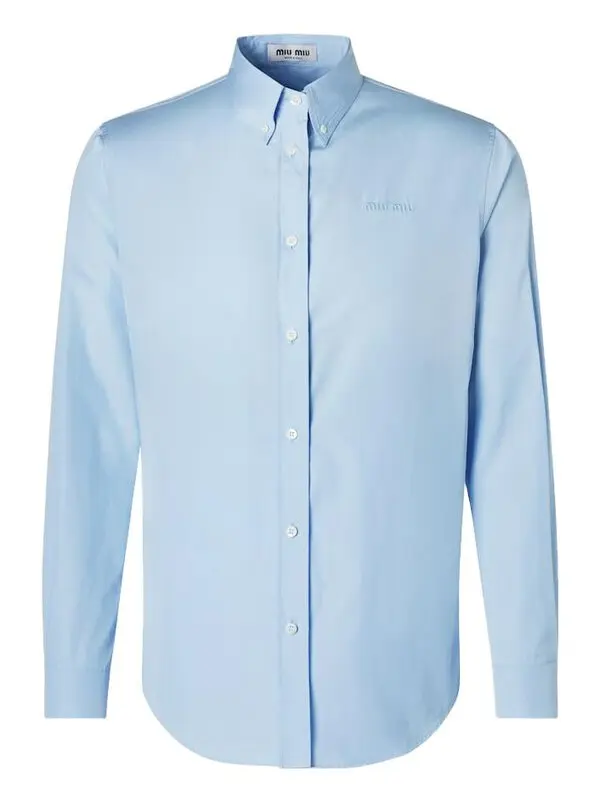 Miu Miu Cotton Poplin Shirt - Blue