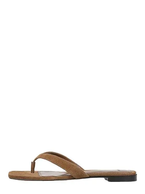 Vince San Juan Suede Thong Sandal - Natural