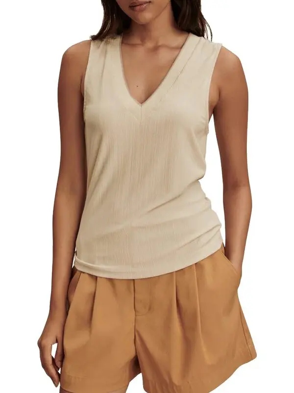 Varley Corby V-neck Modal Blend Tank - Birch