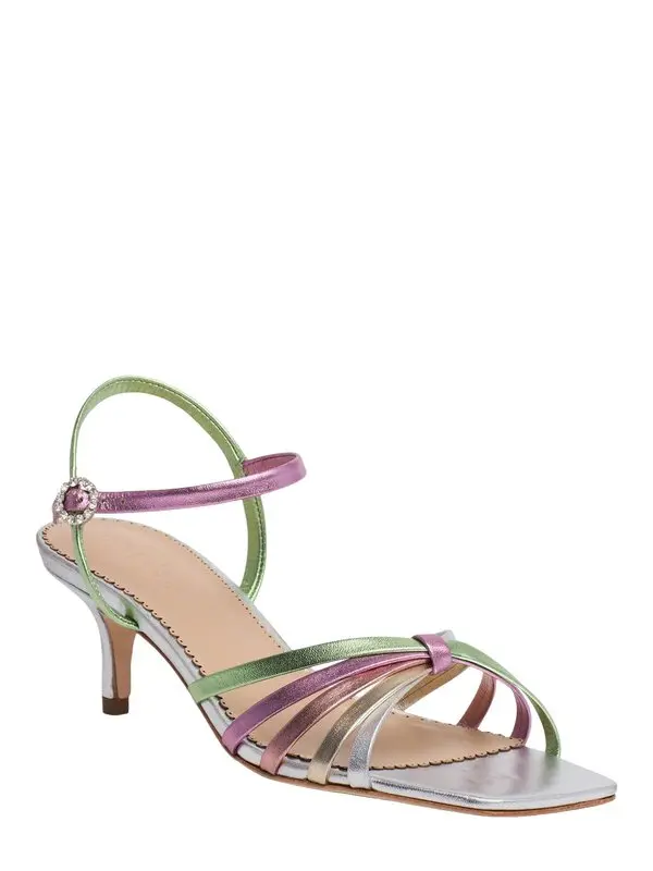 Cinq À Sept Malia Ankle Strap Sandal - Light Gold Metallic