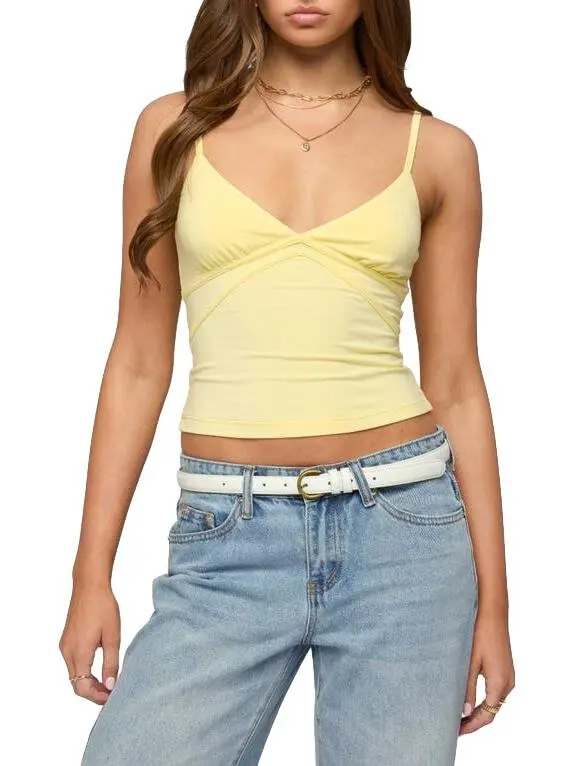 EDIKTED Evianna Double Tie Back Camisole - Yellow
