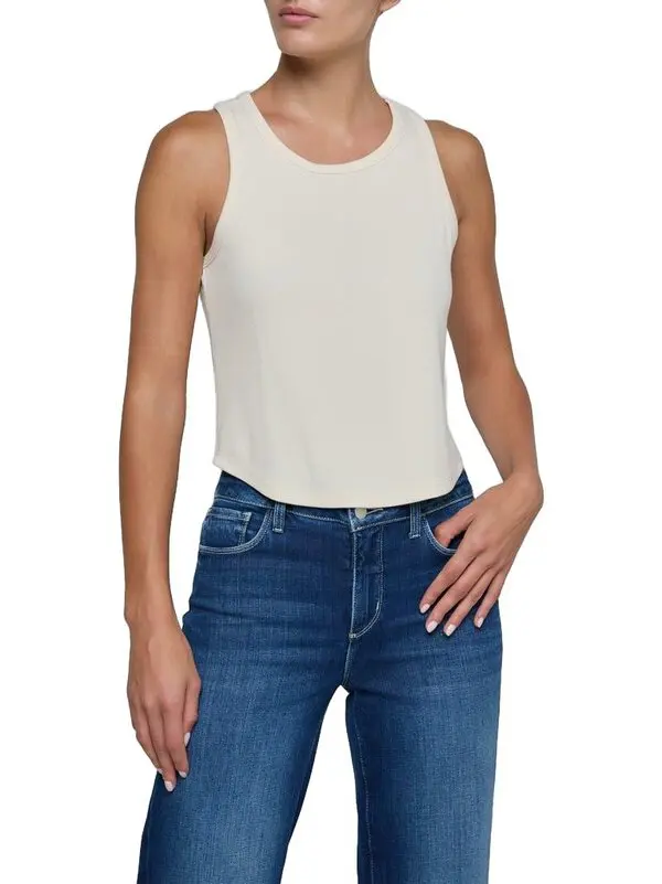 L'Agence Cael Stretch Modal Tank - Ecru