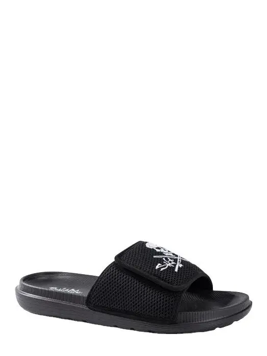 SALT LIFE Reel Pool Slide Sandal - Black/black