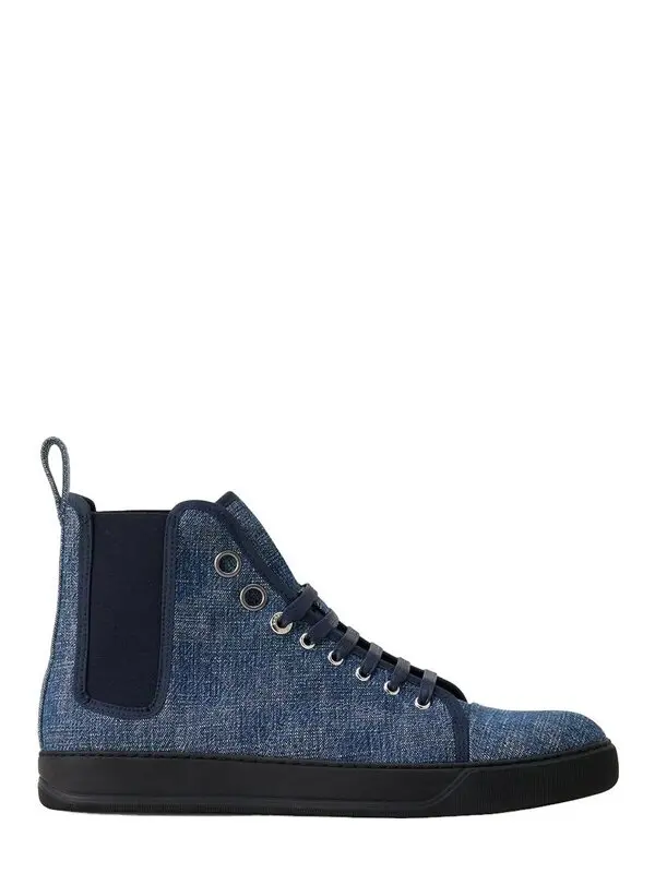 LANVIN Dbb1 High-top Denim Sneakers - Blue Denim
