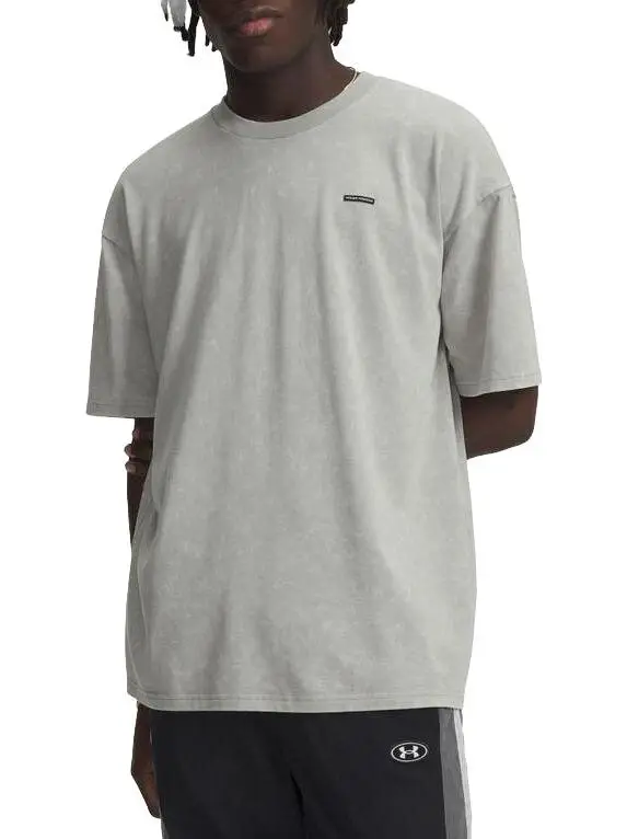 Under Armour Ua Logo Patch Oversize T-shirt - Titanium