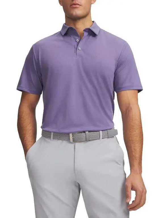 Under Armour Ua Armourdry Solid Performance Golf Polo - Purple Luxe