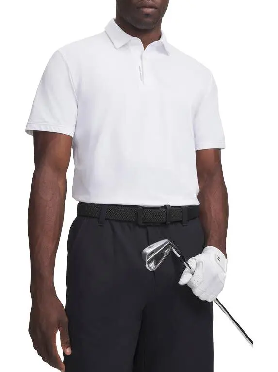 Under Armour Ua Armourdry Solid Performance Golf Polo - White