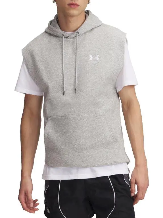Under Armour Icon Fleece Sleeveless Hoodie - Mod Gray Light Heather