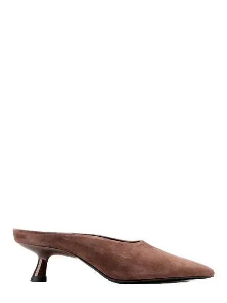 SIMONMILLER Suede Pointed Gala Mule - Chocolate