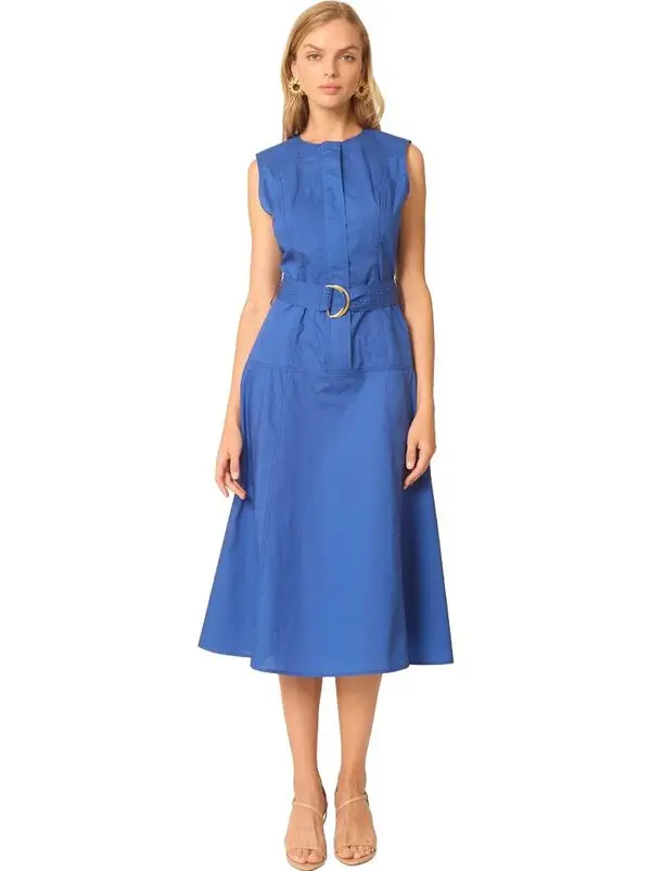 GILNER FARRAR Virien Cotton Midi Dress - Azure