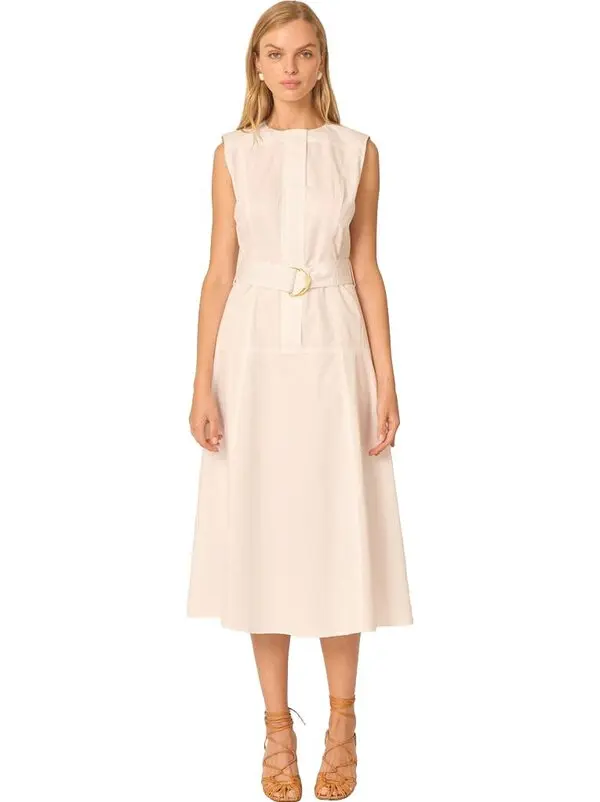 GILNER FARRAR Virien Cotton Midi Dress - White