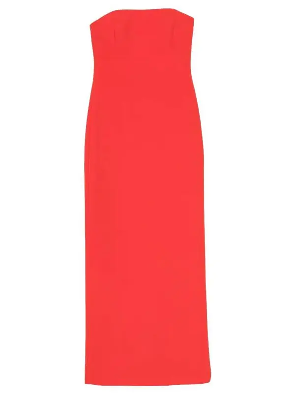 Amsale Strapless Column Maxi Dress - Red