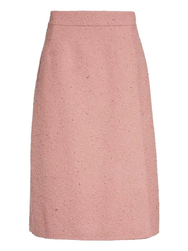 Dolce & Gabbana Tweed Midi Skirt - Rosa Polvere Scuro