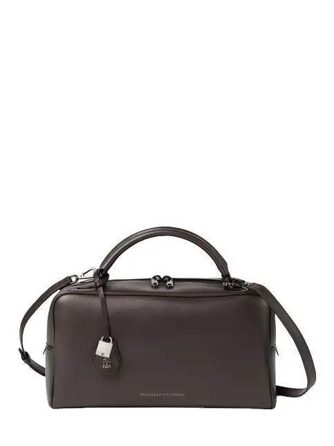 Brunello Cucinelli Nappa Boston Explorer Bag - Rust Brown
