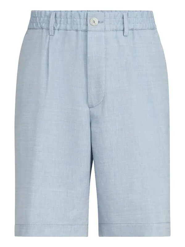 Brunello Cucinelli Chevron Bermuda Shorts - Azure