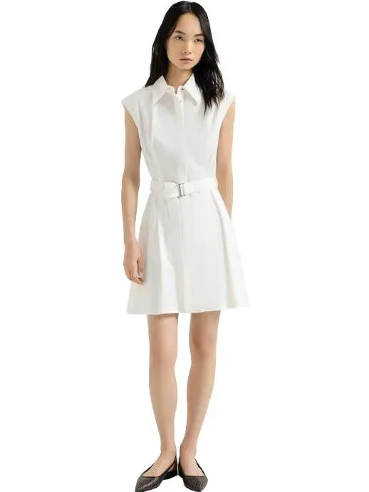 Brunello Cucinelli Mini Chemisier Dress With Monili - Panama