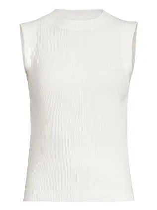Brunello Cucinelli Ribbed Jersey Top - Ivory