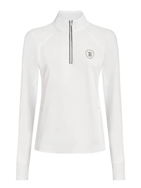 Brunello Cucinelli Piqué Sweatshirt With Logo - White